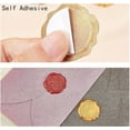 25Pcs Green Wax Seal Stickers Rose Flowers Wedding Invitations Envelope ...