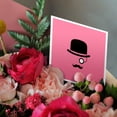 3drose, Black Top Hat, Monocle and Mustache, Light Mauve Background, 6 ...