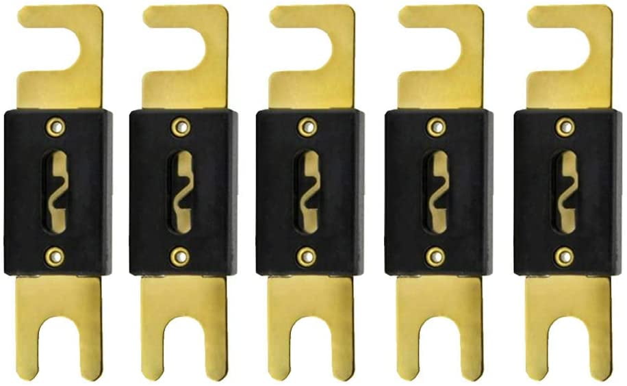 5 X 100A Plated ANL Fuse Auto Stud Fuses 100A AMP Gold Blade Car Audio ...