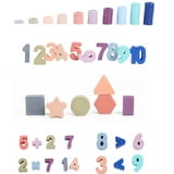 Toddler Montessori Toys Teaches Number, Counting, Math, Stacking Fun ...