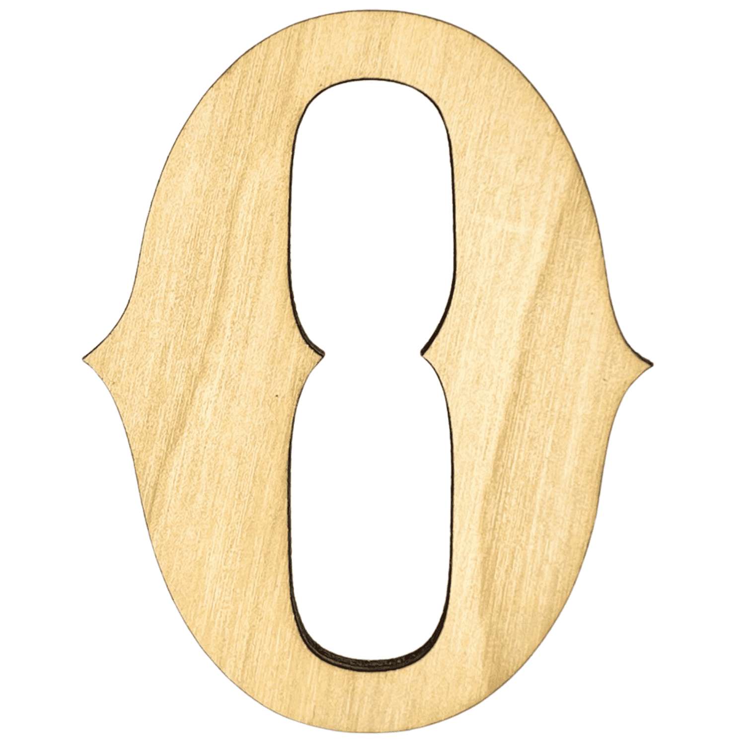 Krafty Supply 8" Tall Birch Plywood Letter O |1/4" Thick | Western ...