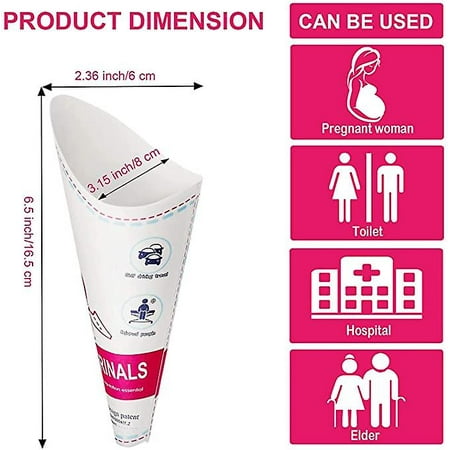 50pcs Disposable Female Urinary Device Female Urinating Funnel Pregnant ...