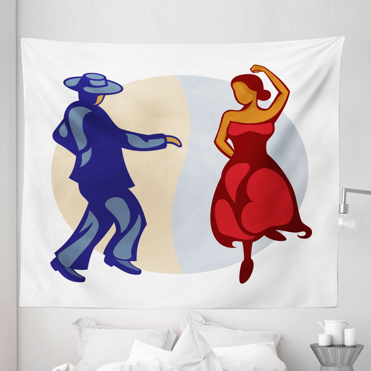 Spanish Tapestry, Funky Dancers Couple Latin Flamenco Gypsy Dancers ...