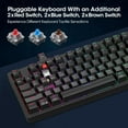 TRAHOO-Wired Gaming Keyboards,Hot-Swap Mechanical Keyboard with Volume ...