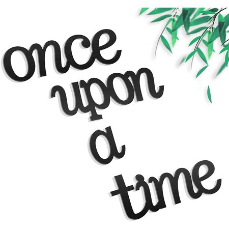 4 Pieces Rustic Wooden Wall Decor Once Upon a Time Sign Creative ...