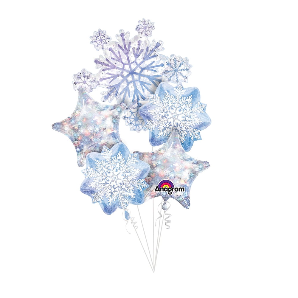 Snowflake Balloon Bouquet - Party Supplies - Walmart.com