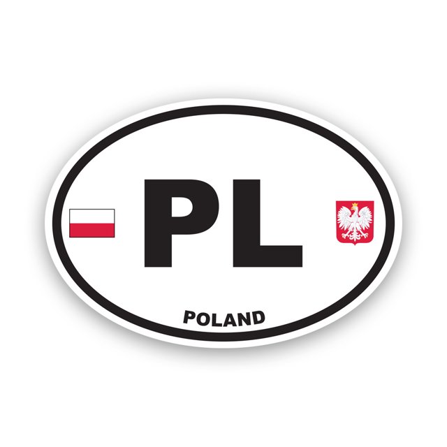 Poland Oval Sticker Decal - Self Adhesive Vinyl - Weatherproof - Made ...