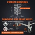 20-Tier Aluminum Commercial Bun Pan Rack with Brake Wheels, Speed ...