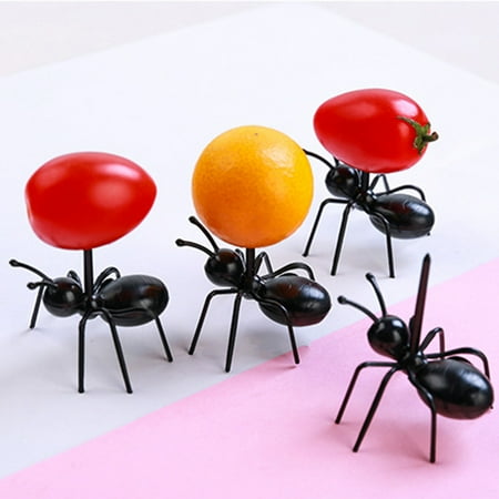 Lutabuo 12pcs Ants Shape Food Fruit Picks Party Dinner Bento Snack Cake ...