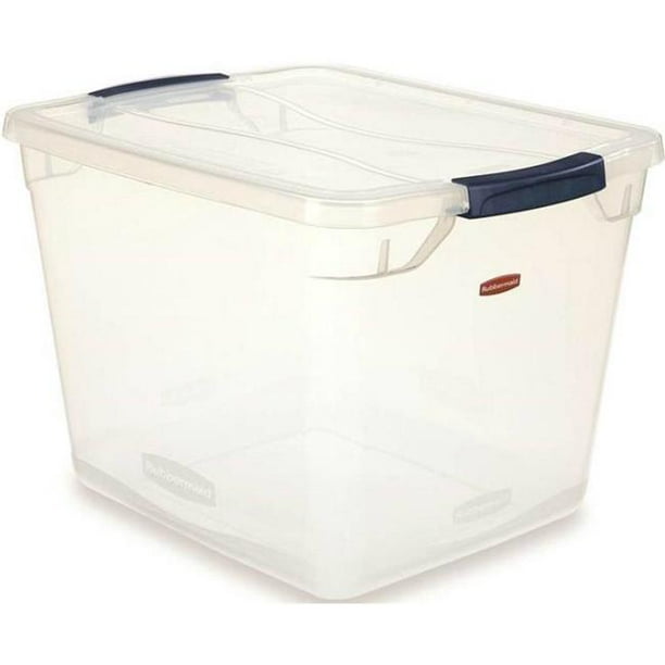 Rubbermaid RMCC300001 30 qt. Clever Store Basic Latch Container with ...