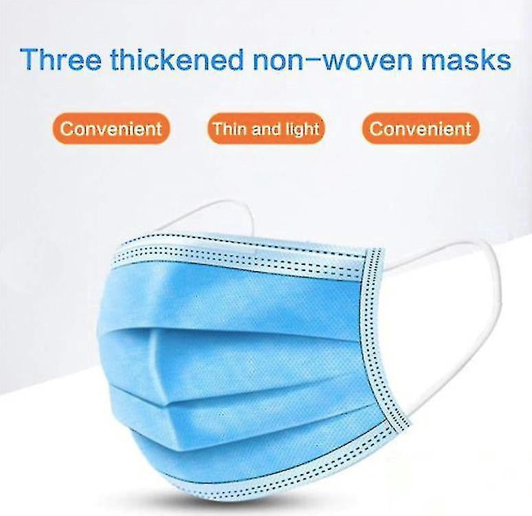100pcs Face Mouth Anti Virus Mask Disposable Protect 3 Layers Filter ...