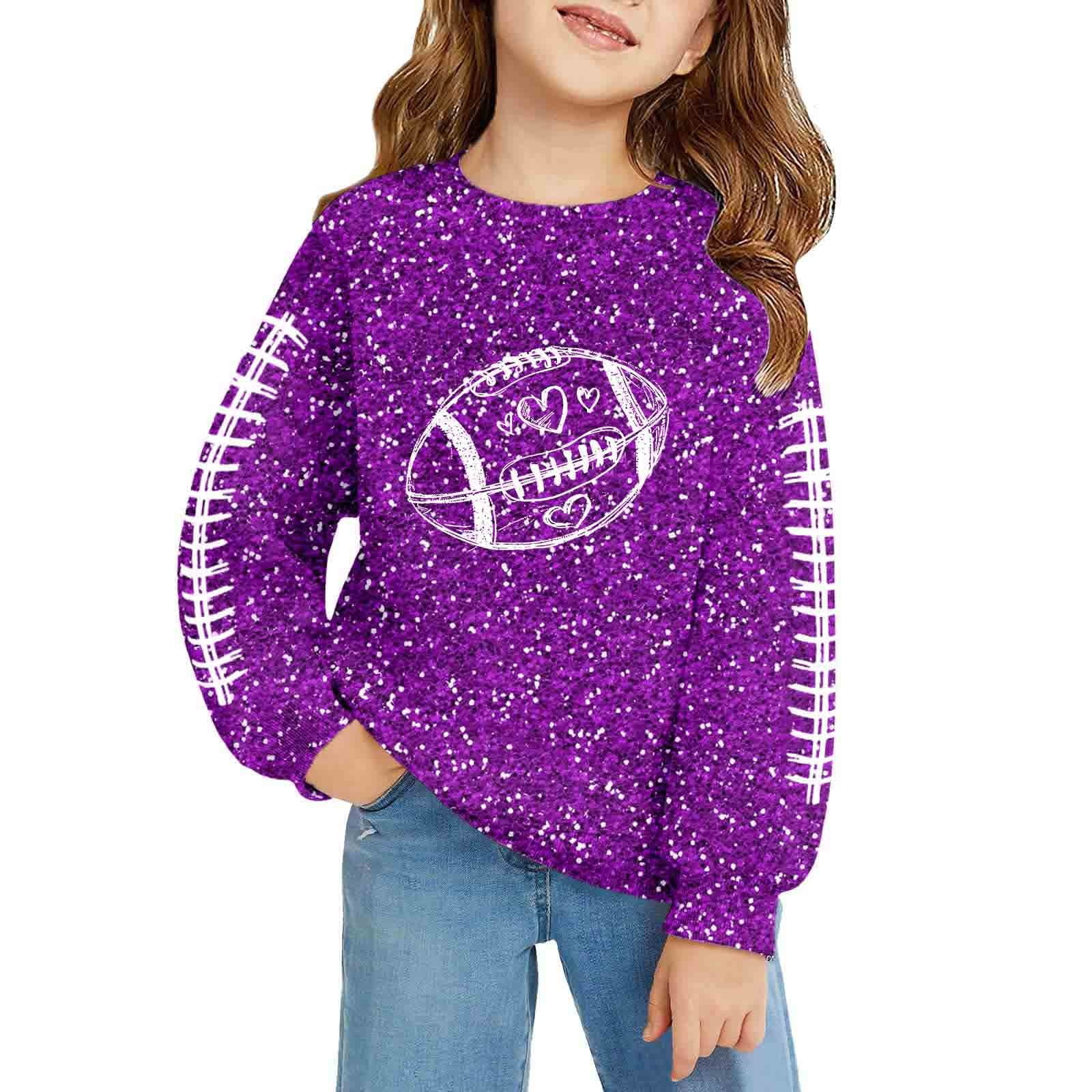 Click here for Aocisk Girls Long Sleeve Glitter Print Sweatshirt... prices