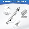 URIJDAS-M6x70mm Expansion Bolts, 8 Pcs Stainless Steel External Hex ...