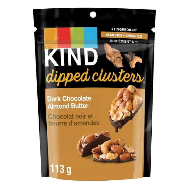 KIND Dipped Clusters, Dark Chocolate Almond Butter Snack Mix, 113g ...