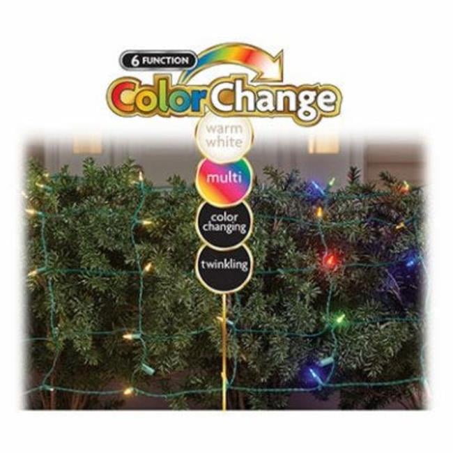 Sylvania 274760 4 x 8 ft. 100 Light Stay-Lit LED 6 Function Traditional ...