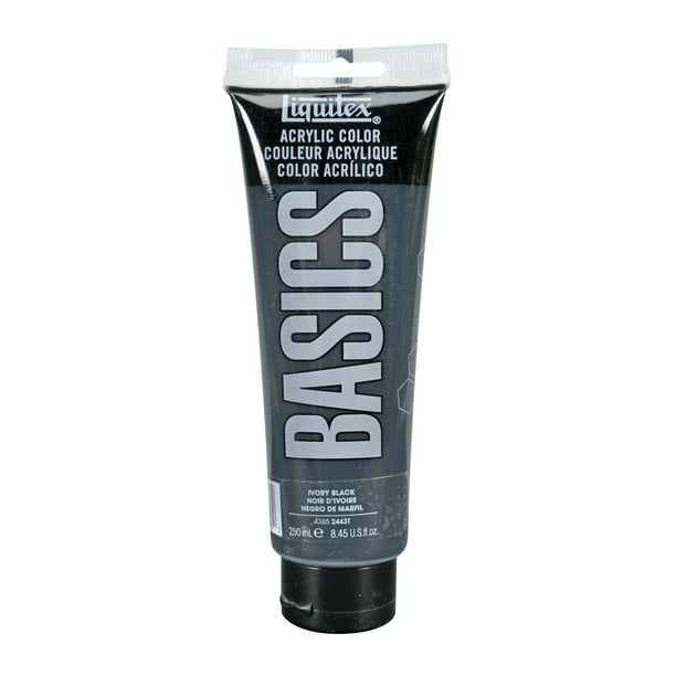 Liquitex BASICS Acrylic Color, 250ml Tube, Ivory Black - Walmart.com ...