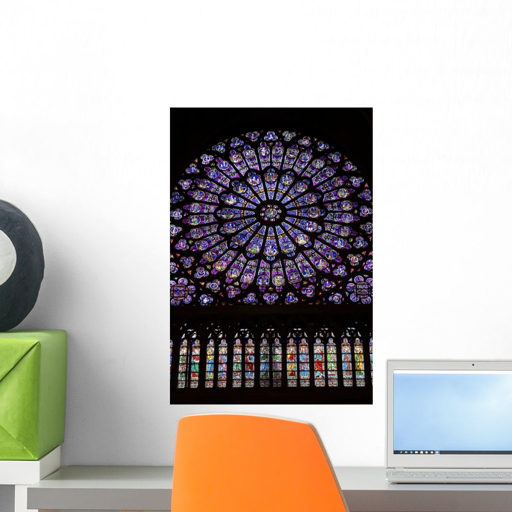 Stained Glass Window Wall Mural by Wallmonkeys Peel and Stick Graphic ...