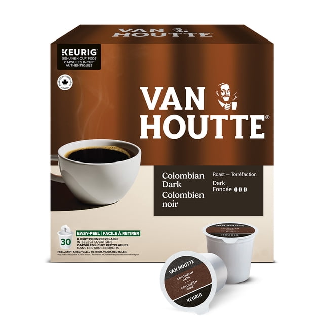 Van Houtte Colombien Noir, Torréfaction Foncée, Capsules de Café K-Cup ...