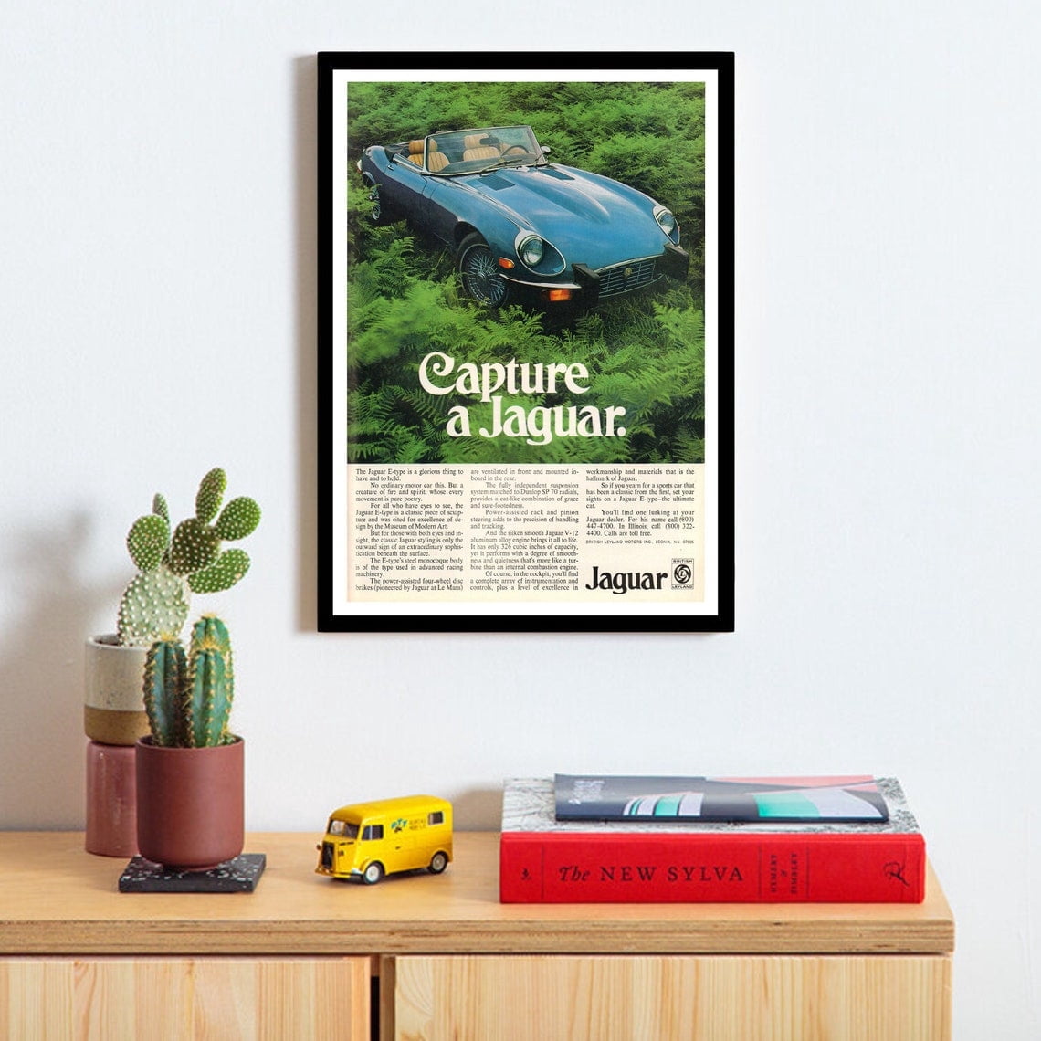 Cartel publicitario del Jaguar E-Type de época | Walmart en línea