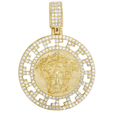 10K Yellow Gold Ferrari Logo Horse Shield Genuine Diamond Pendant Charm ...