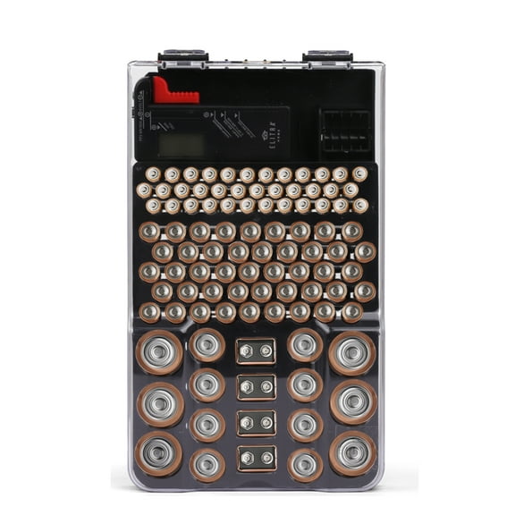 Battery Daddy, Double-Sided Battery Storage System with Tester, Holds ...