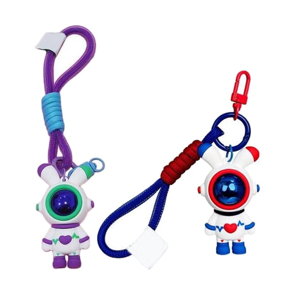 2 Pieces Cartoon Keyring Car Key Delicate Space Robot for Gifts ...