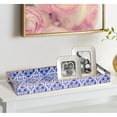MAONAME Blue Decorative Tray, Plastic Serving Tray with Handles ...