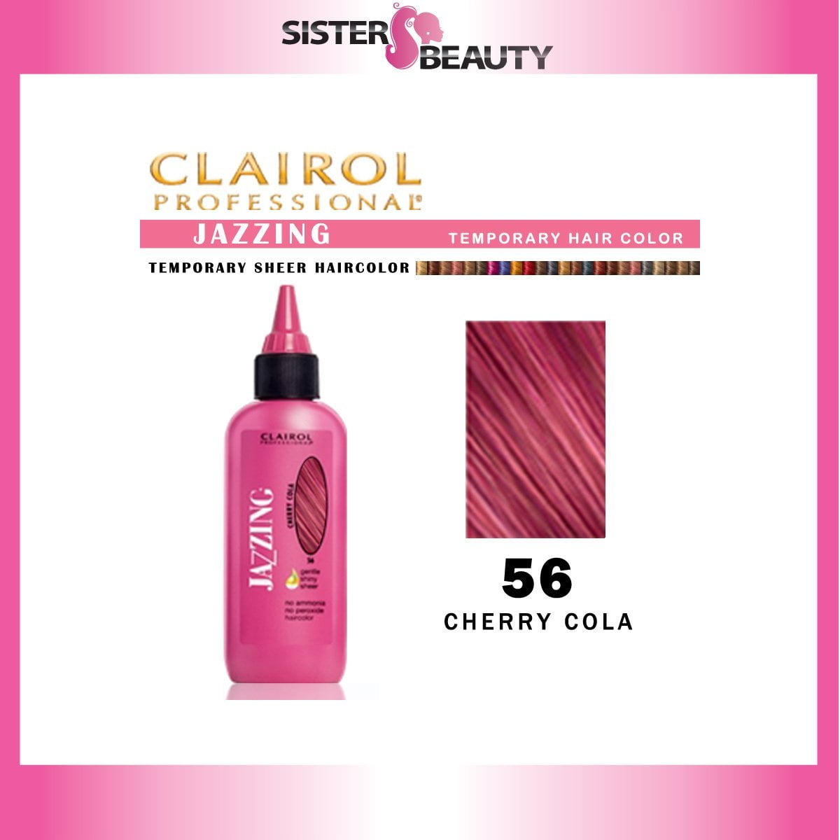 CLAIROL Jazzing Gentle Temporary Semi Permanent Hair Color #56 CHERRY ...