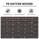 PARKWELL 2-Pack Brown Rattan Indoor-Outdoor Armchairs with Cushions ...