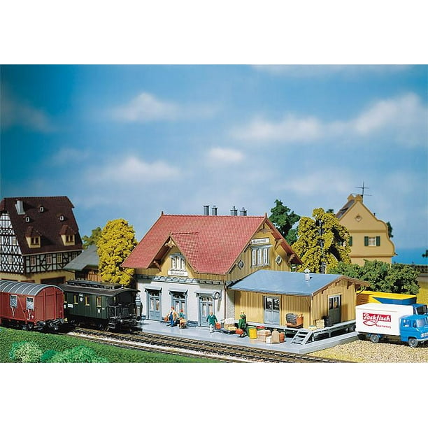 Faller HO Scale Building/Structure Kit Wayside Blumenfeld Depot/Train ...