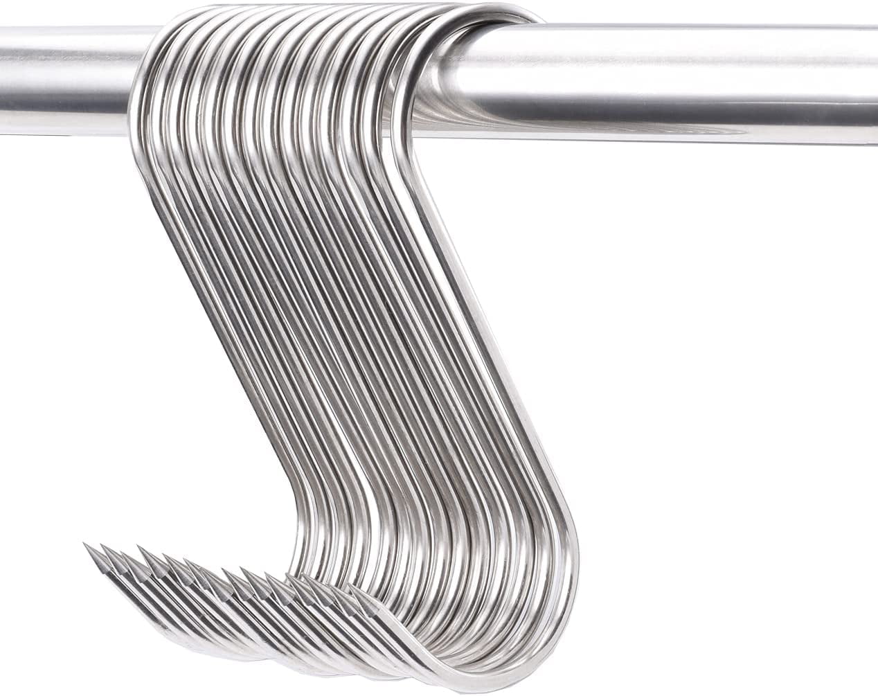 20 Pcs 5 inch Meat Hooks S-Hook, 4mm Stainless Steel Meat Hook for ...