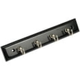 Mainstays 8.75" Black Key Rack, 4 Satin Nickel Hooks, 2 lbs Working ...