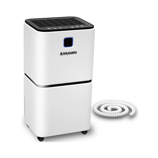Sahauhy 30 Pint Dehumidifier with Drain Hose, Water Tank, Auto Defrost ...