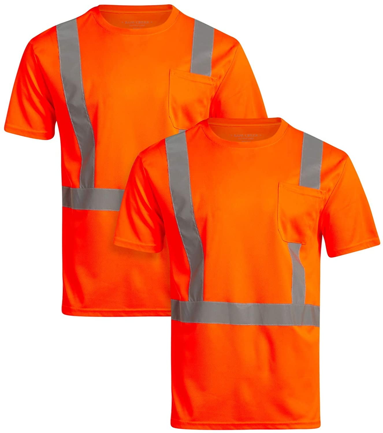 Bass Creek Outfitters Men's Safety Shirt - ANSI Class 2 High Visibility ...