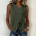sckarle Women 2026 Summer Tie Front Linen Tank Tops Trendy Vacation ...