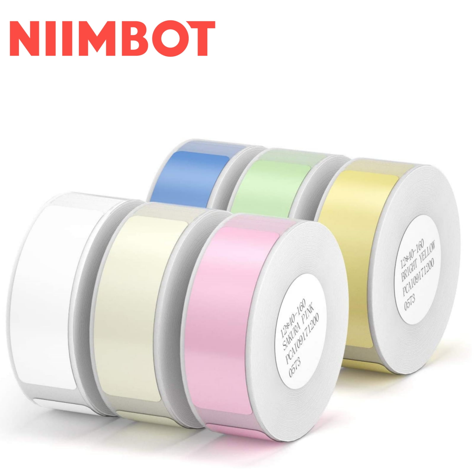 NIIMBOT 6 Rolls Label Maker Tape Label Print Paper Labeling Tape ...