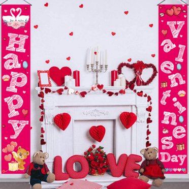 Big Dot of Happiness Happy Valentine's Day - Hanging Vertical Paper ...