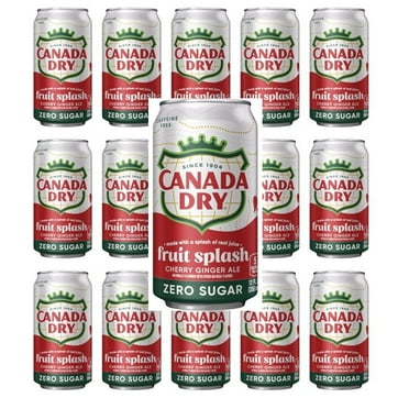 Canada Dry Cherry Splash Zero Sugar Ginger Ale Soda, 24 Pack, 12 Fl Oz ...