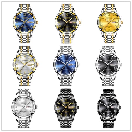 Big Dial Men Watch Quartz Wrist Watches Calendar Watch Sport Men ...