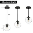 JOPESO Pendant Lighting Clear Globe Hanging Lamp Modern Kitchen Light ...