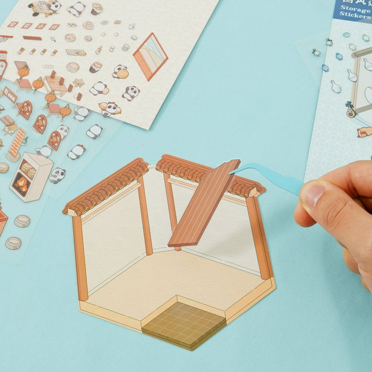 3D Stickers 3D Sticker Scene Collection Book - 20 Sets DIY House ...