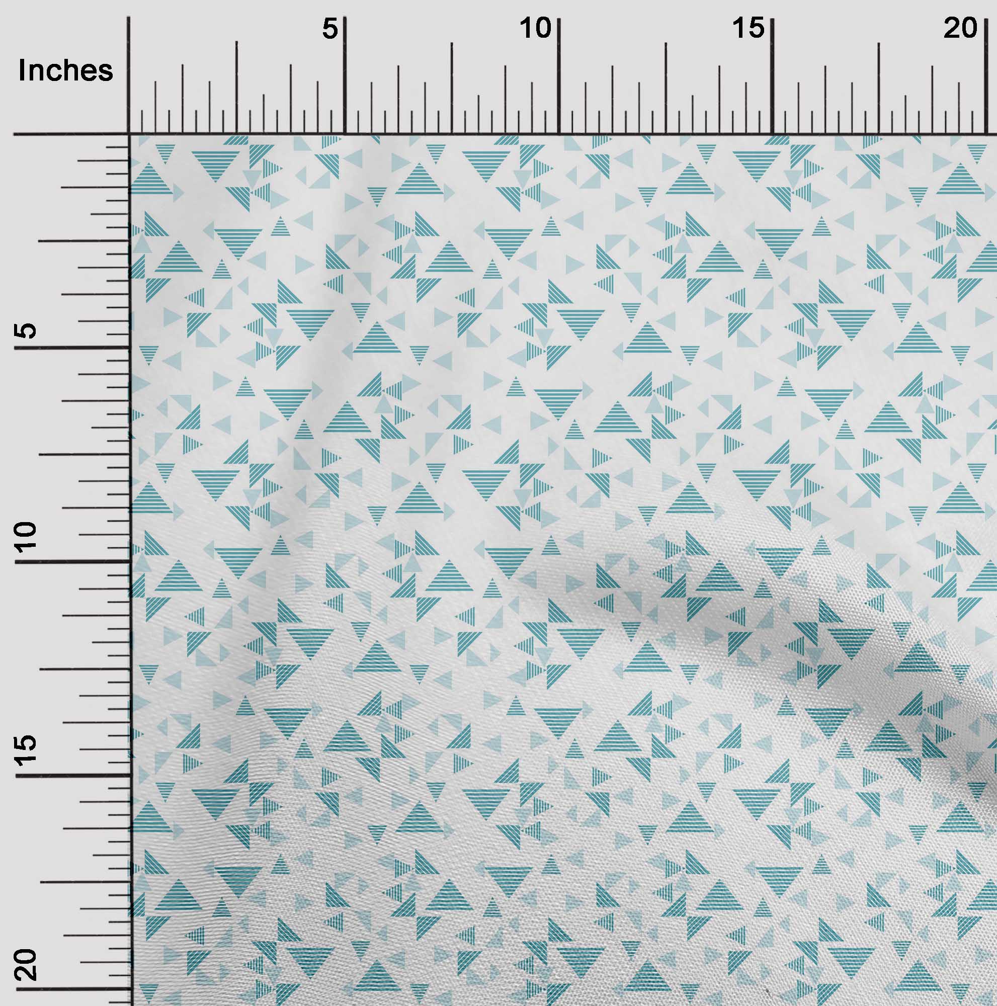 oneOone Silk Tabby Fabric Triangle Geometric Printed Fabric 1 Yard 42 ...