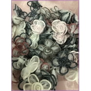 Charmed Handmade Colorful Swirl Ribbon Rose Flower; 3/8"; 100 pieces ...