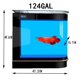 Black Luxury Large Fish Tank 125Gal LED Aquarium Kit Upright Fish Tank ...
