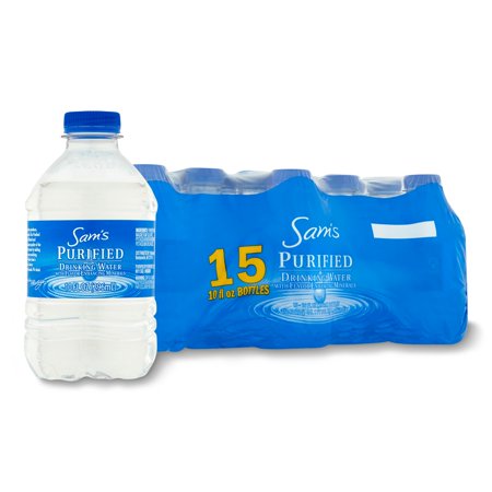 Sam's Choice Purified Drinking Water, 10 Fl oz, 15 Count Bottles ...