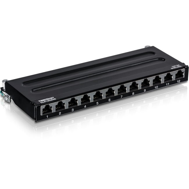 TRENDnet 12-Port Cat6A Shielded Wall Mount Patch Panel - 12 Port(s ...