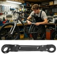 Black Double-End Ratcheting Pipe Wrench 5/8" & 15/16" Hex Socket for ...