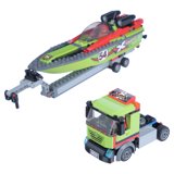 LEGO City Race Boat Transporter 60254 Vehicle Building Set for Kids ...