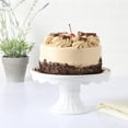 Patterson 10" Round White Stoneware Pedestal Cake Stand, 5.1" Tall ...