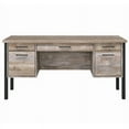 Samson 4-drawer Office Desk Weathered Oak - Walmart.com